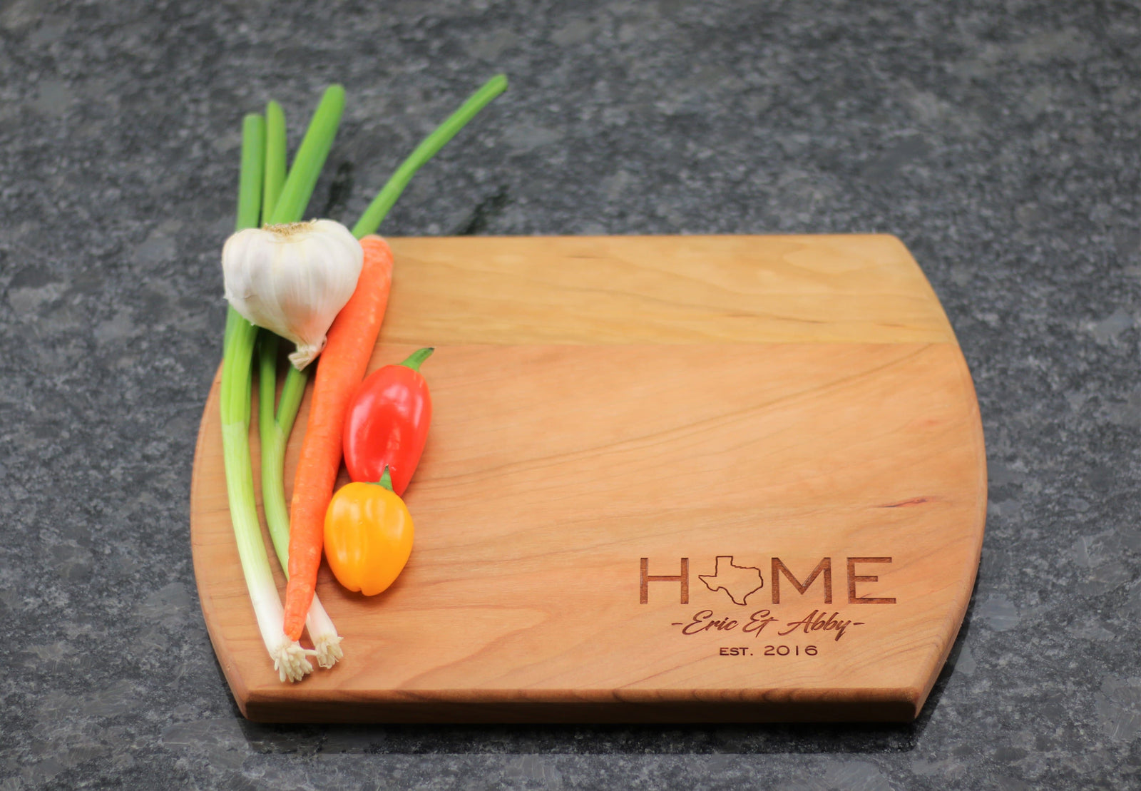 Personalized Butcher Block - "Home" State