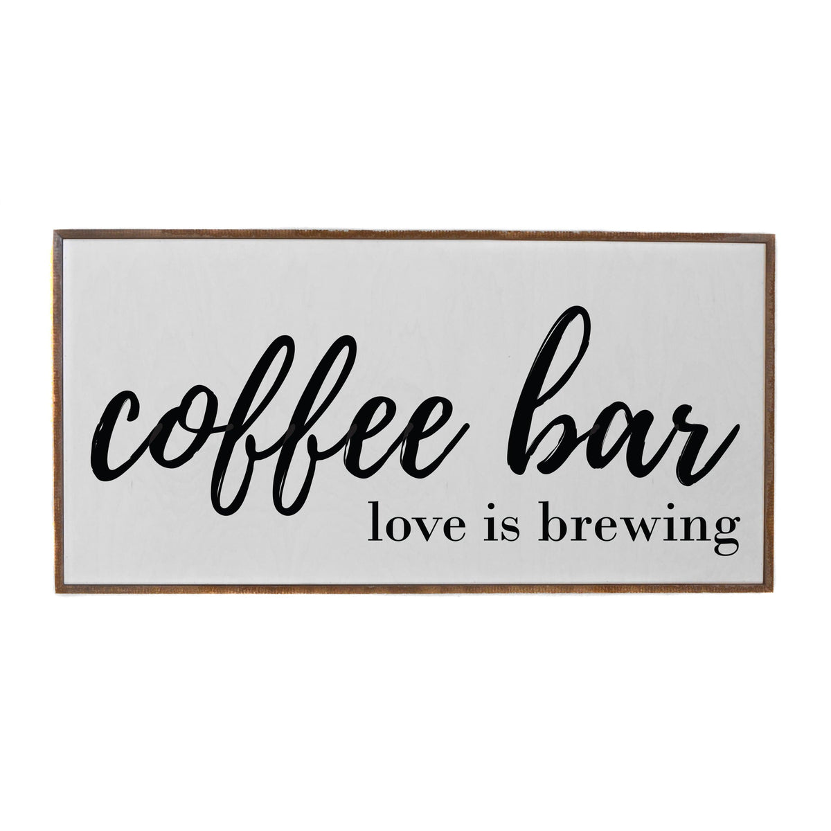 Home / Products / "Coffee Bar Love Is Brewing" Wood Sign - PW006